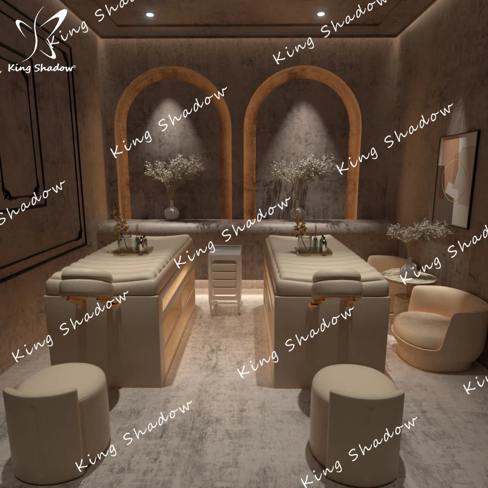 Modern Bed SPA Wood Frames Massage Body Care Spa Beauty Salon Massage ...