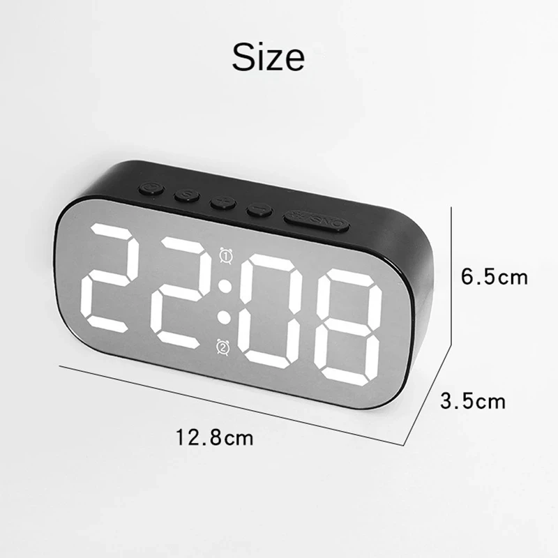 Digital Alarm Clock Desktop Table Clock Temperature Calendar LED ...