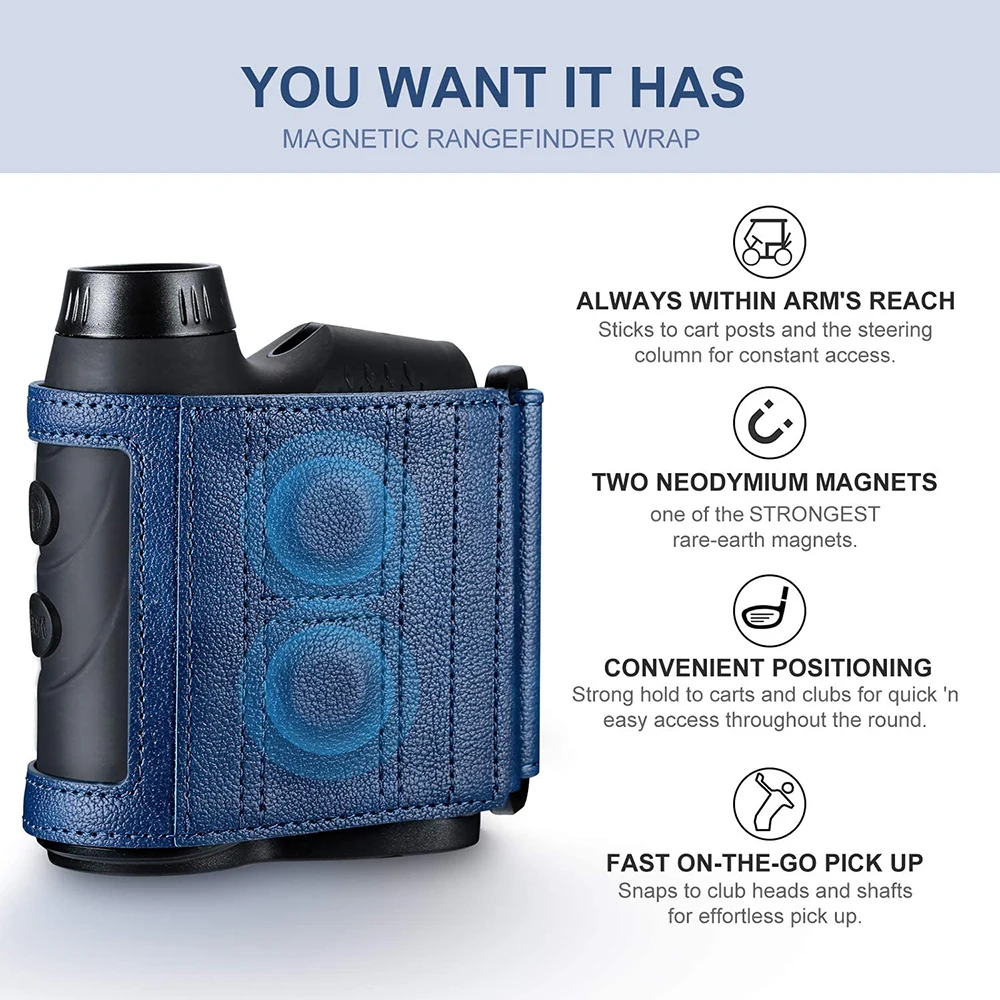 Custom Strong Magnet Leather Range Finder Strap - Durable & Portable