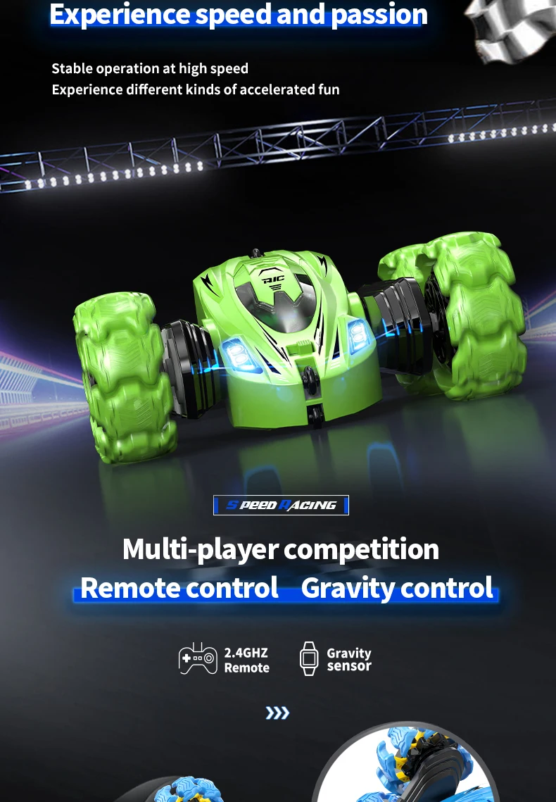 Carro De Juguete Remote Control Toy 3 Colors Gesture Sensing Rc Stunt ...
