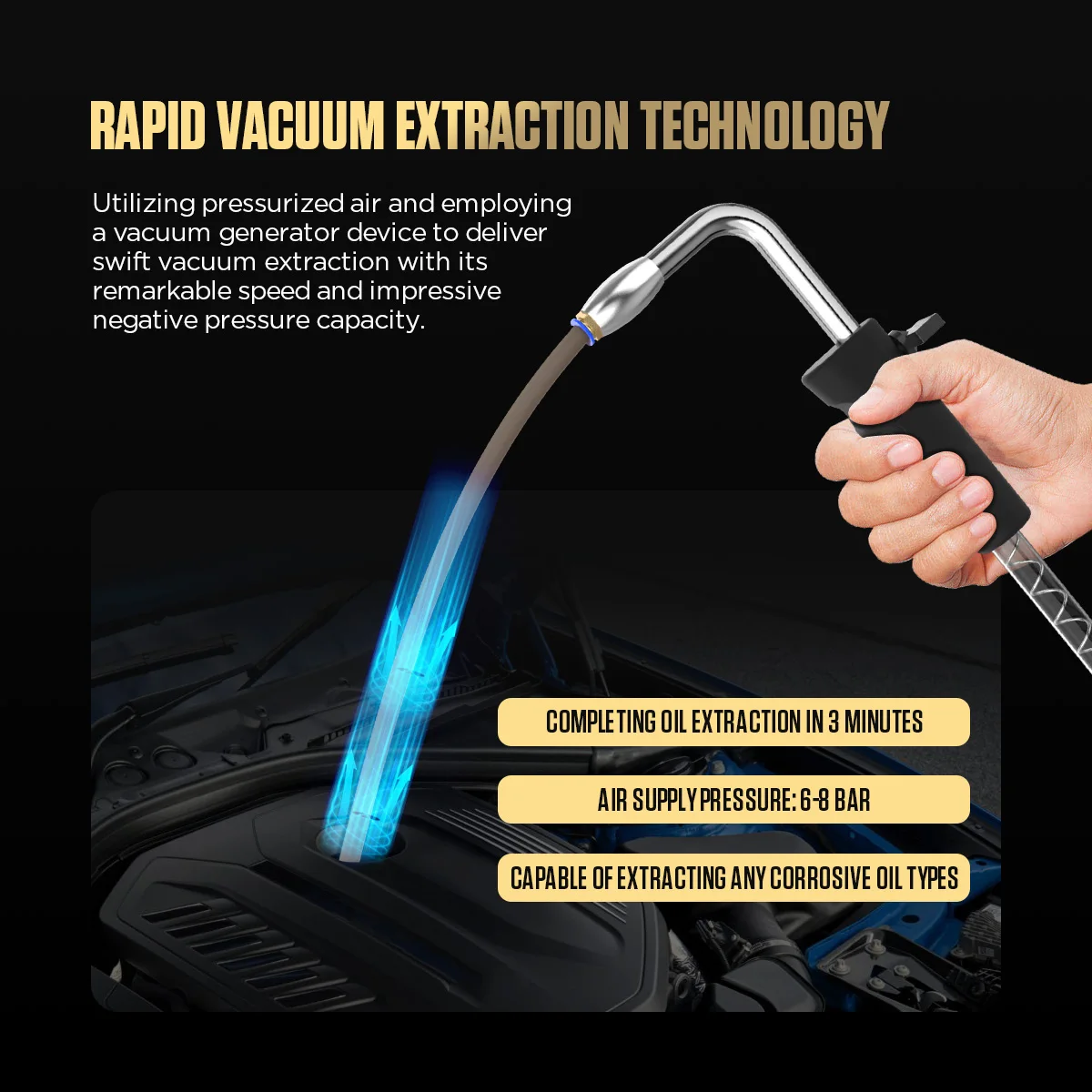 AUTOOL OD720 - Efficient Oil Drain Machine for 70L Tanks