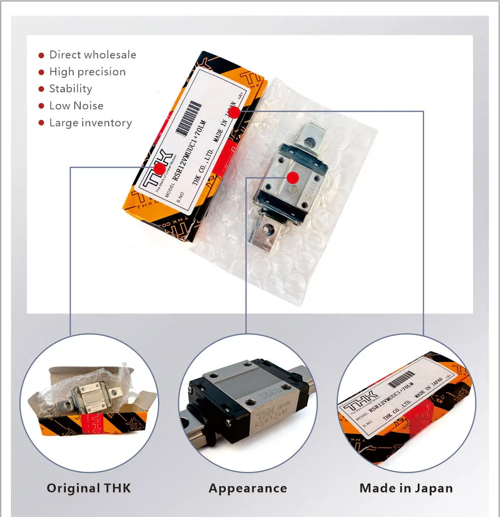 Japan Original TH K RSR12 RSR12VM RSR12V RSR12M Linear Block Carriage ...