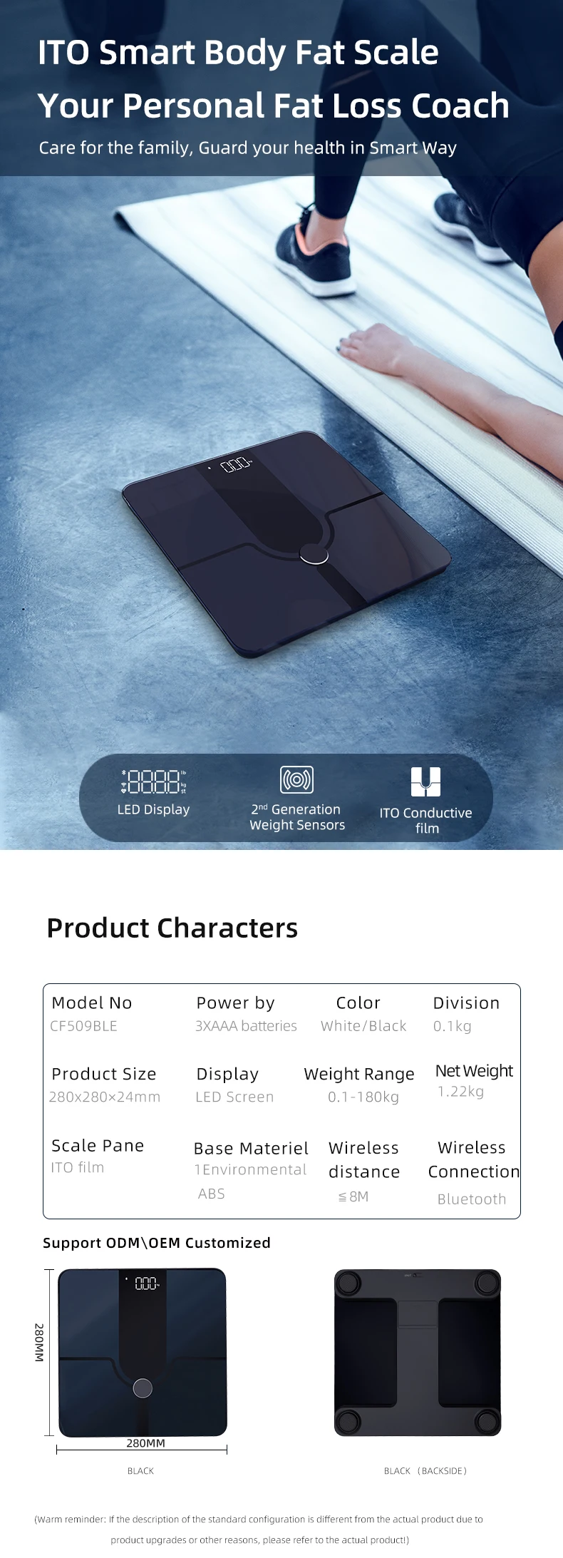 Body Composition Scanner Electronic Smart Body Fat Analyzer Body ...