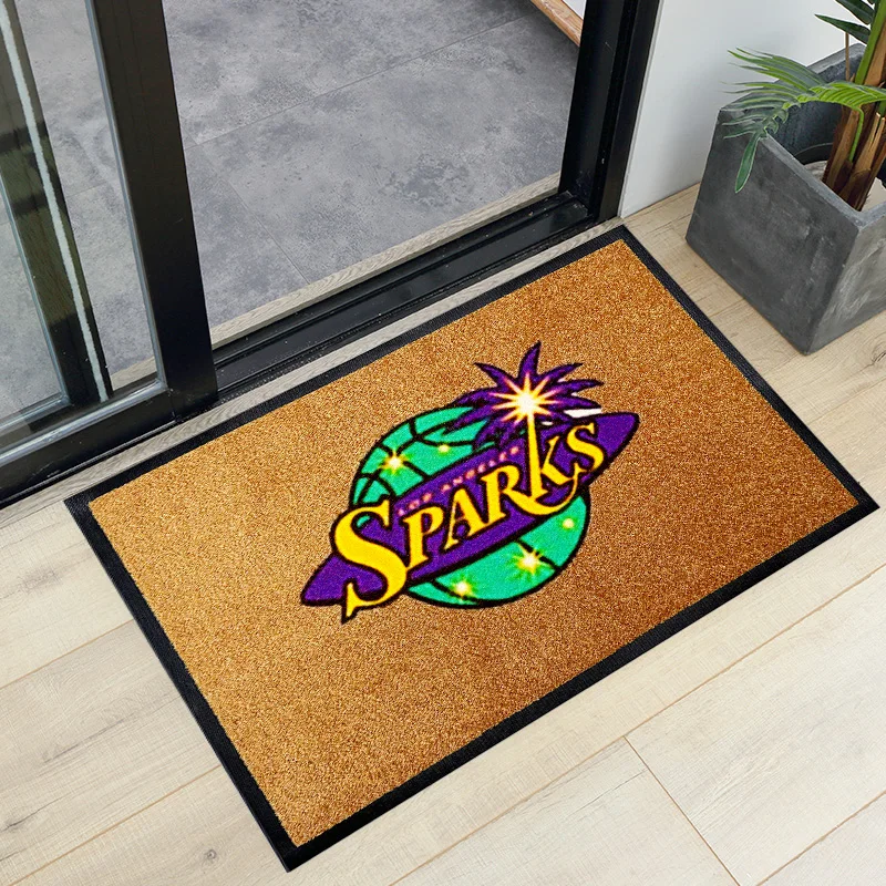 Custom Printed Barbershop Logo Mat Logo Rug Large Area Logo Carpet ...