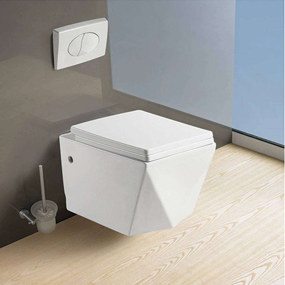 Modern Style Sanitary Ware Ceramic Square Wc Toilet Wall Hung Toilet ...