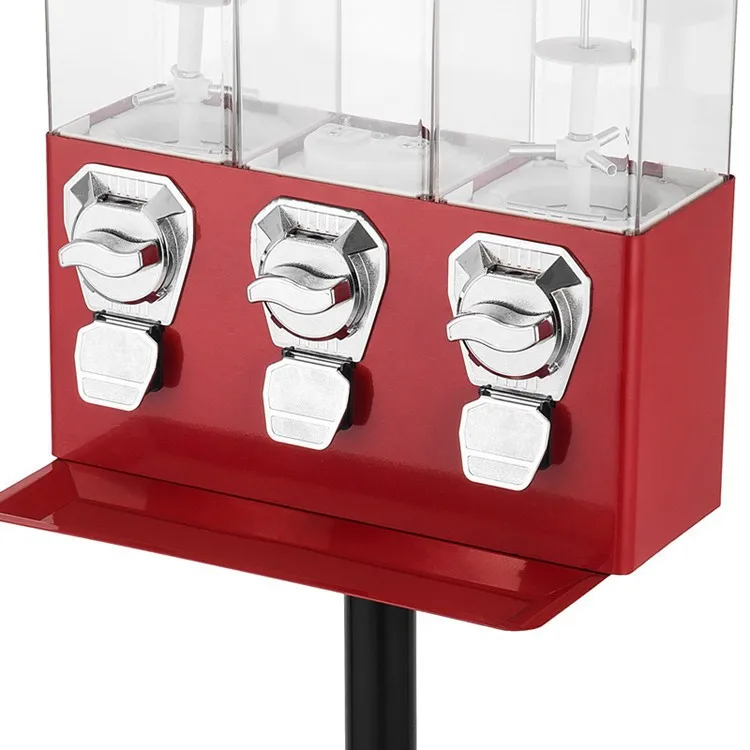 Triple Head Vending Machine Capsule Balls Coin Operated Gashapon Gumball Vending Capsule Toys ...