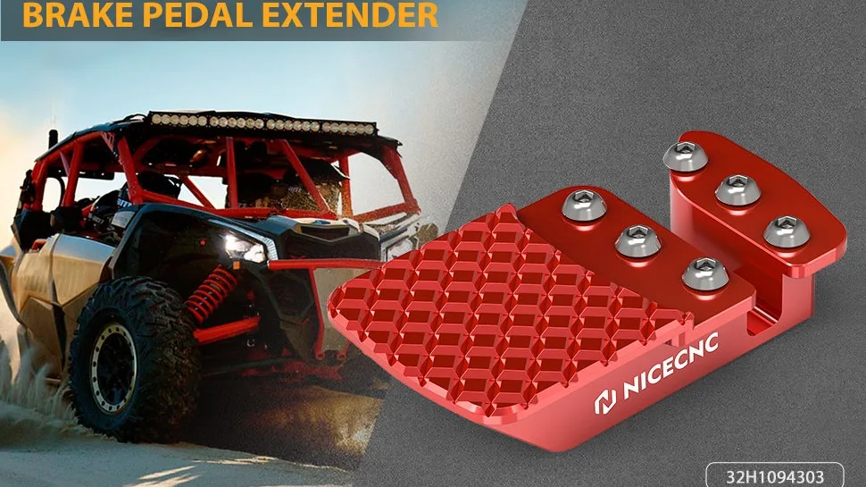 Nicecnc Aluminum Brake Pedal Extender For Can-am Maverick X3 4x4 Turbo ...