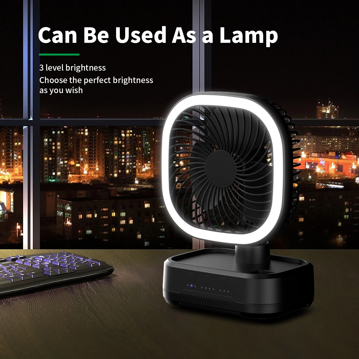 Pedestal Telescopic Storage Adjustable Rechargeable Mini Fan 3 In 1 ...