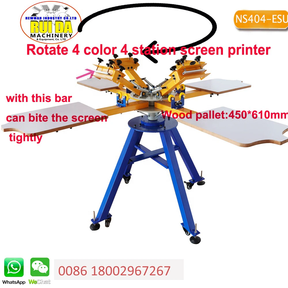 4 Color Screen Printing Machine Serigraphie Equipment Pattern For T ...