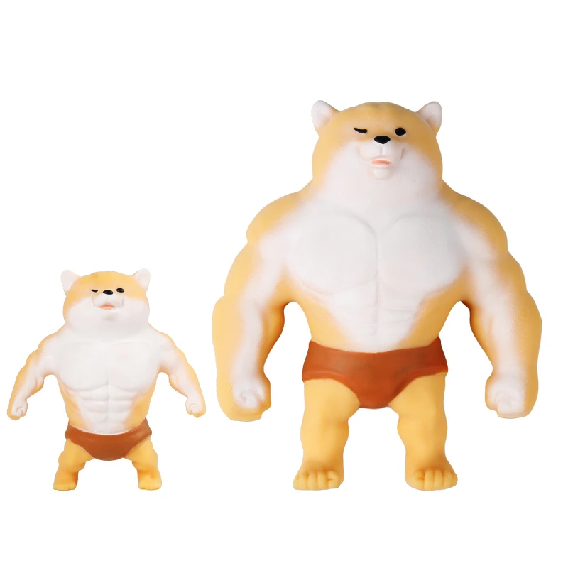 High quality squishy dog toys 20cm stretchy strong Shiba Inu with sand ...