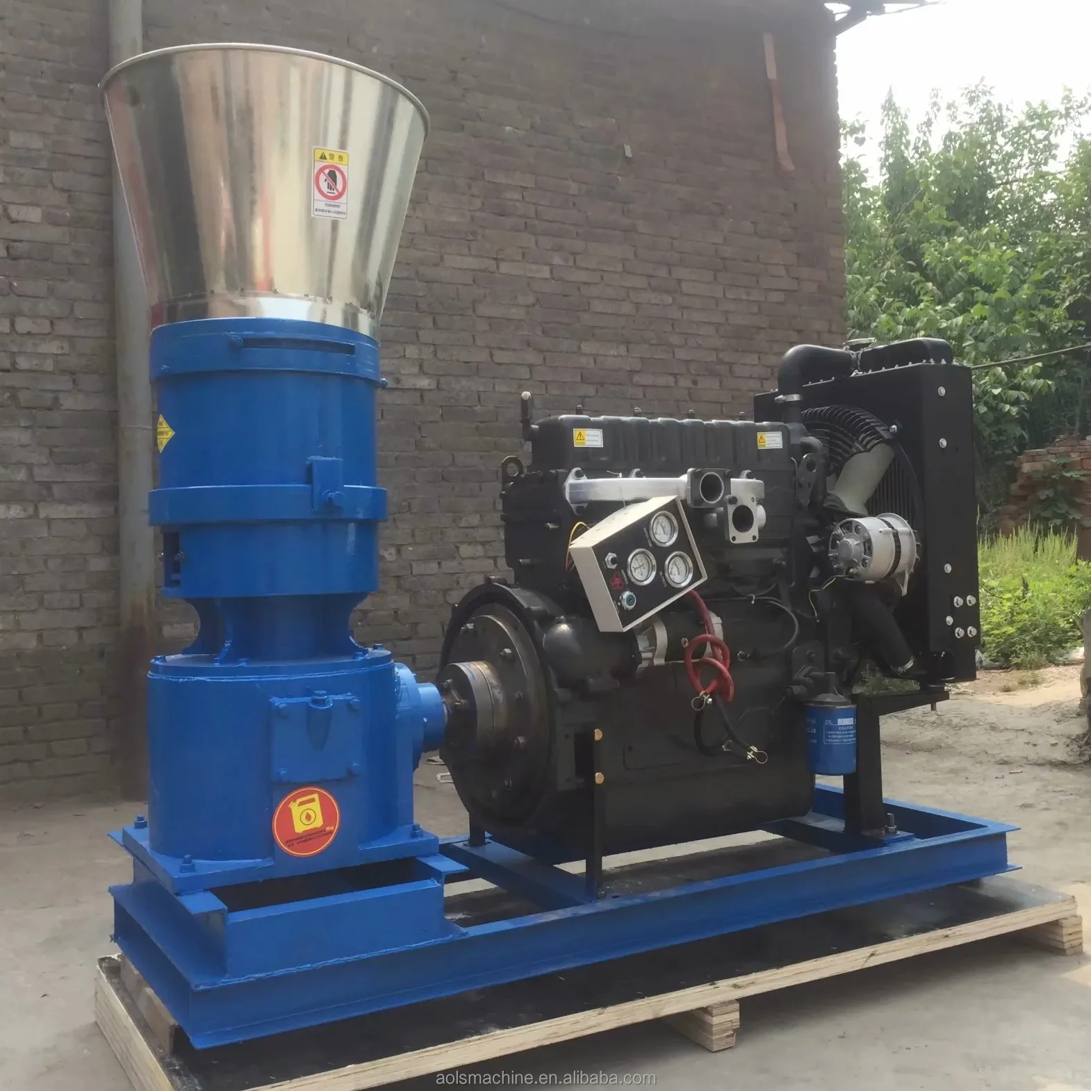 1 Ton Diesel Engine Automatic Biomass Compost Pellets Machine New for ...