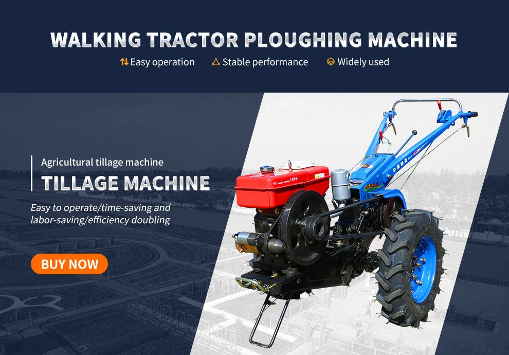 Agricultural Two Wheeled Mini Walking Tractor With Diesel Engine Agricultural Tillage Machine ...