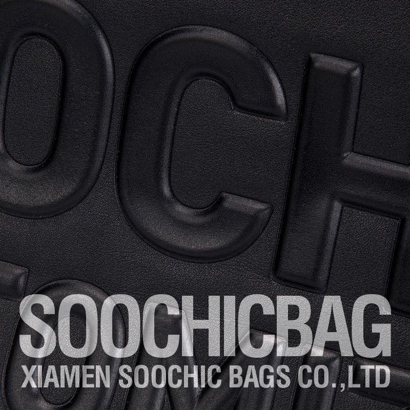 Customized Embossed Logo Luxury Leather Large Tote Bag