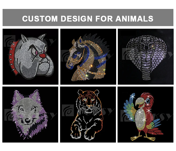 Custom Rhinestone Logo Heat Transfer Design - Hotfix Rhinestones