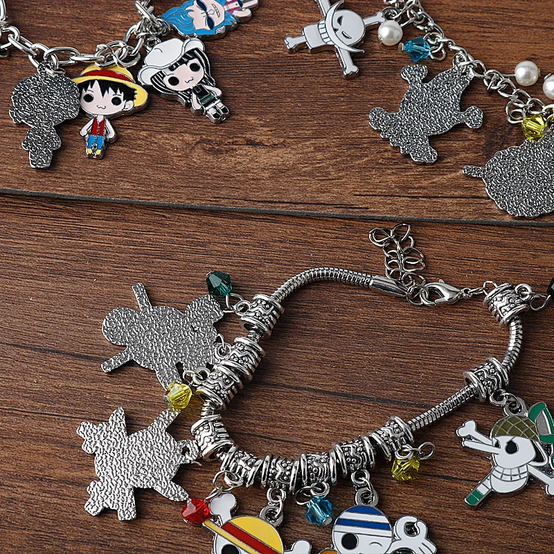 Anime Bracelet Luffy Ace Chopper Zoro Cartoon Anime Character Charm ...