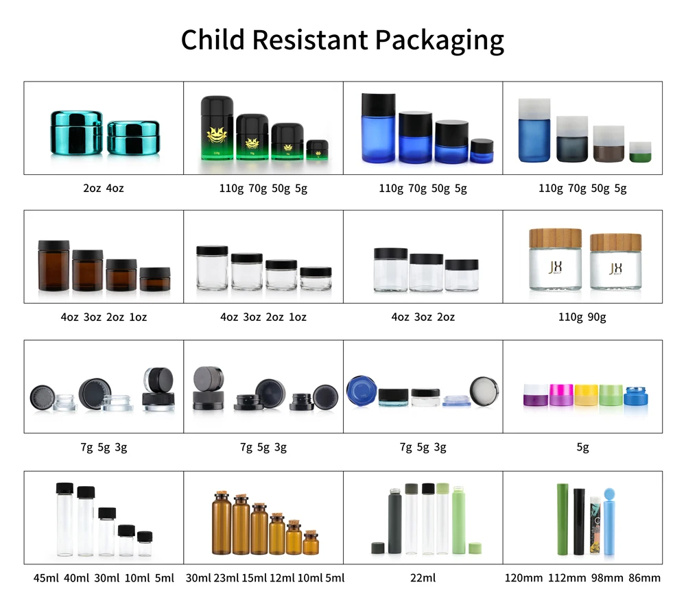 Glass Child Proof Child Resistant Jars - Secure & Stylish