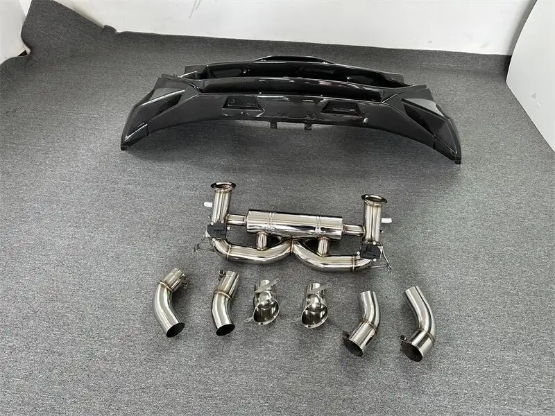 Upgrade Tecnica Style Carbon Fiber Rear Bumper for Lamborghini Huracan ...