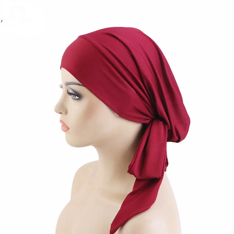 Go Party Ethnic Style Muslim 9 Colors Elastic Headscarf Hats Turban ...