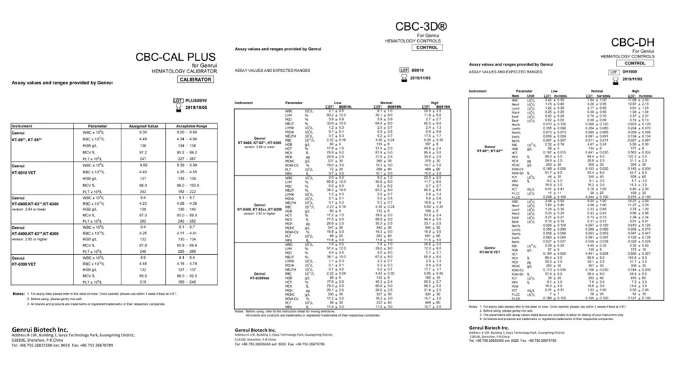 Genvet Veterinary Cbc Test Fully Automatic 5 Part Hematology Analyzer ...