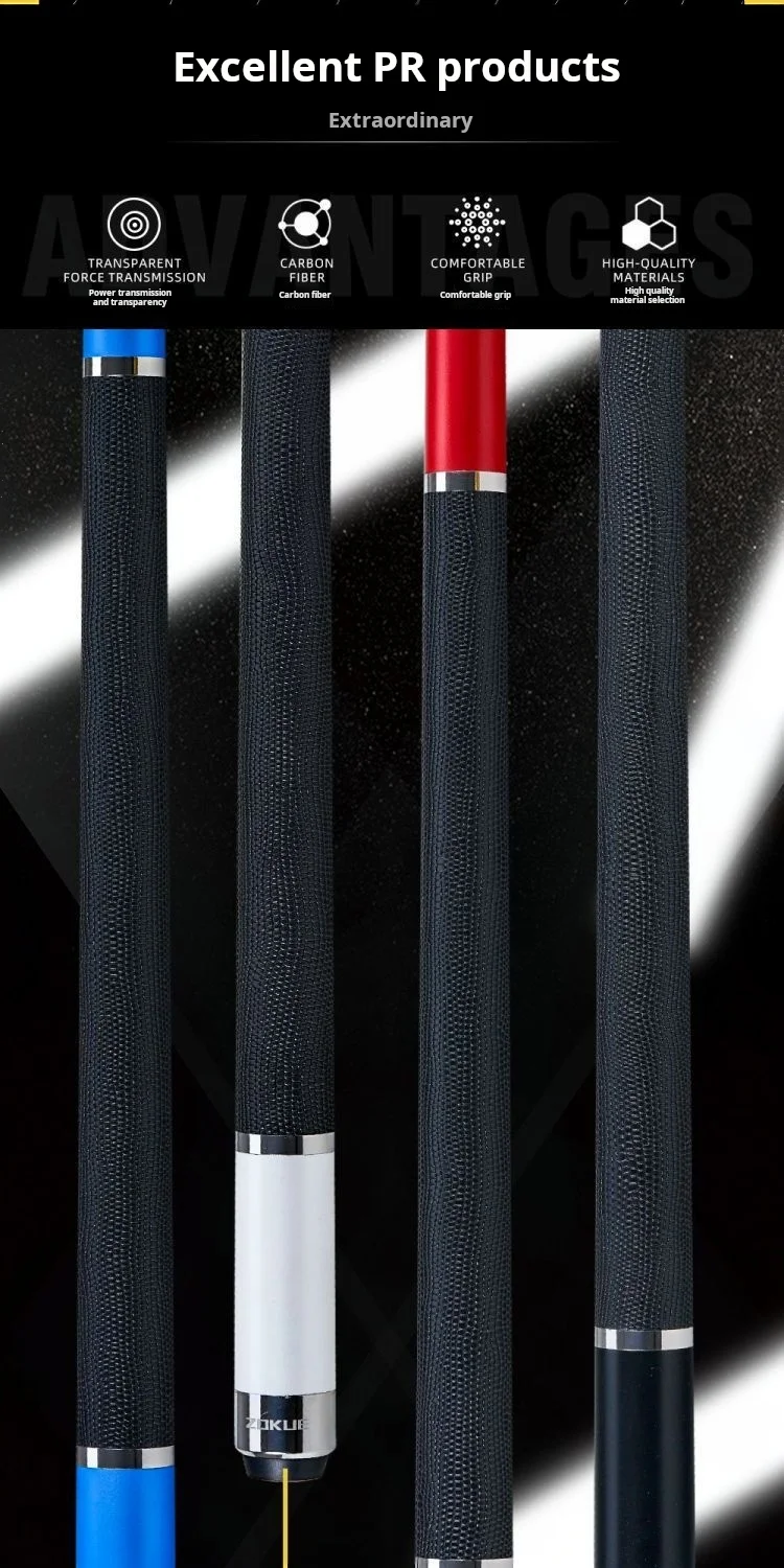 ZOKUE Zhuojin Carbon Fiber Pool Cue Maple Big Head Double Forelimbs ...
