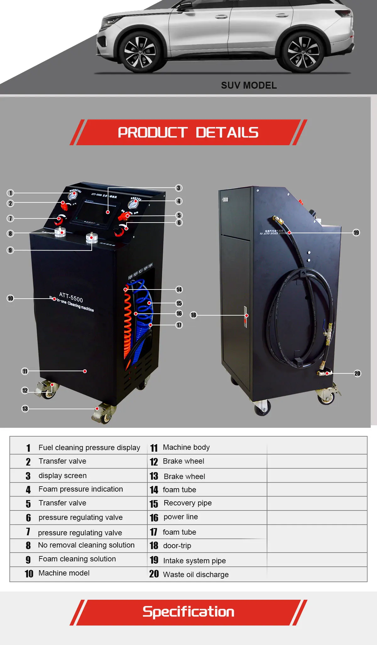 5-in-1 Engine Carbon Deposit Cleaning Machine - Efficient & Durable