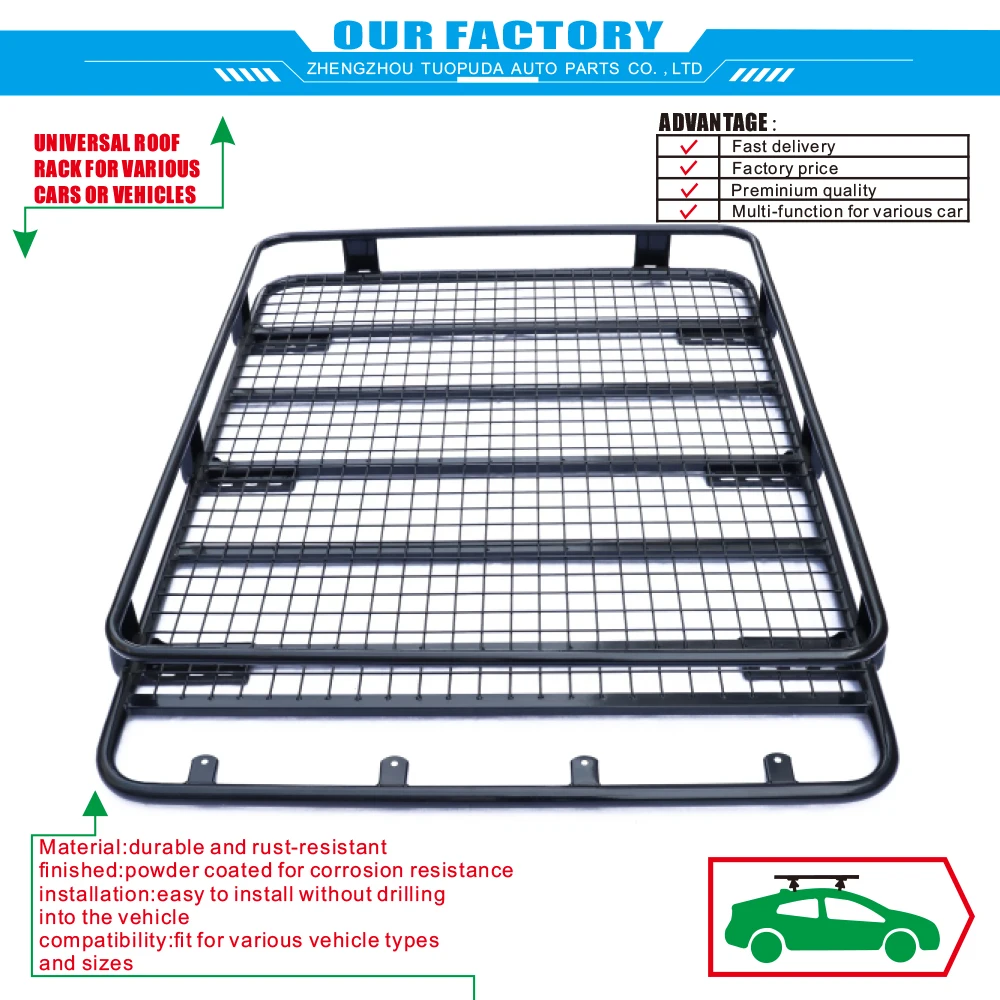 UNIVERSAL ROOF RACKS TONNEAU COVERS Heavy Duty Roof Mounted Basket Fit ...