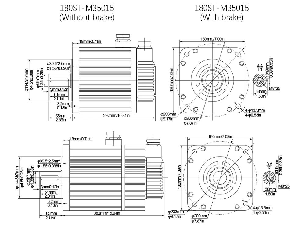 180st-m35015+t3a-h50f-ranf With Resistance 1500w 35nm 5.5kw 220/380v ...