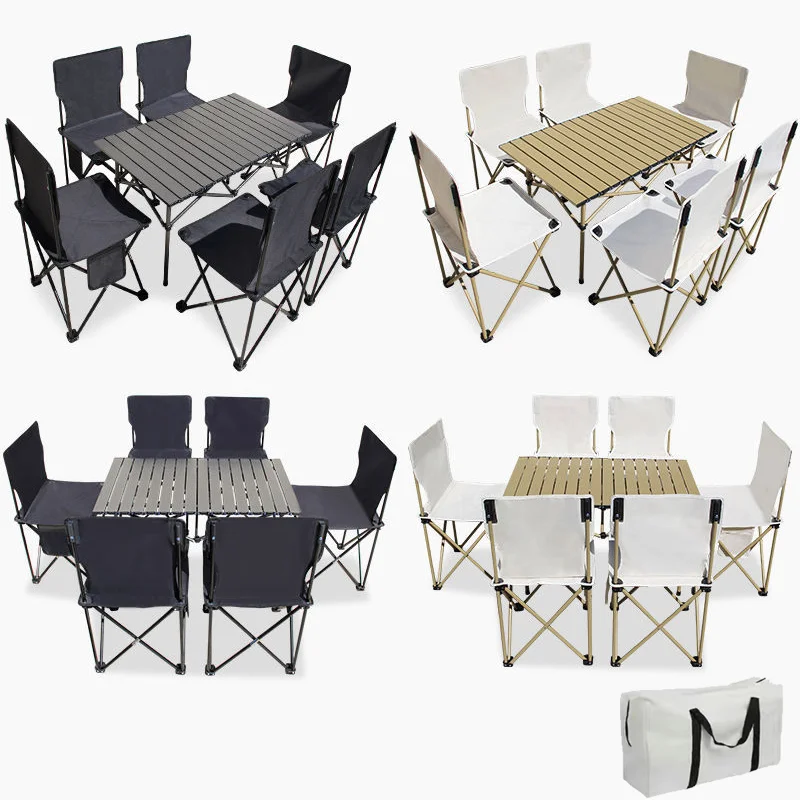 Camping Folding Outdoor Portable Table Sturdy Aluminum Alloy Table And ...