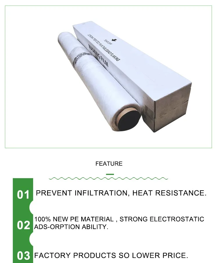 Universal Plastic Disposable Auto Painting Masking Film Auto Paint ...