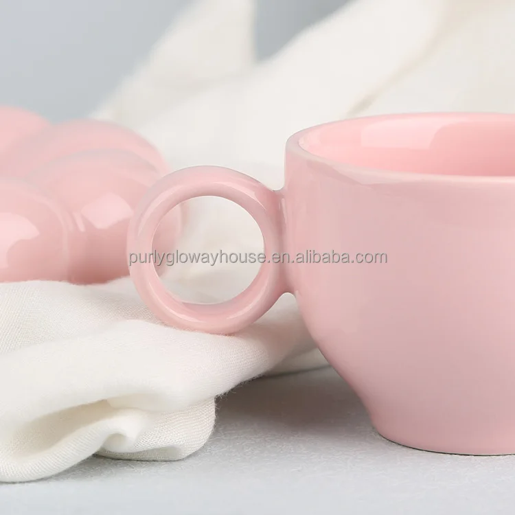 Gloway Creative Elegant Flower Coaster Nordic Milk Cappuccino Mug