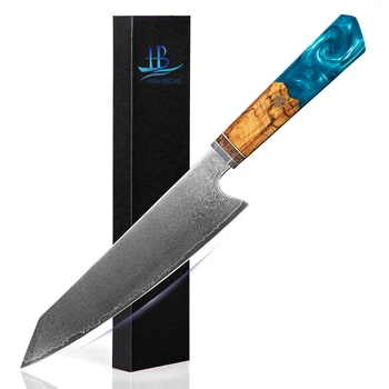 Hand Made Real 8cr13 Damascus Knife 67 Layers Damascus Steel Kitchen ...