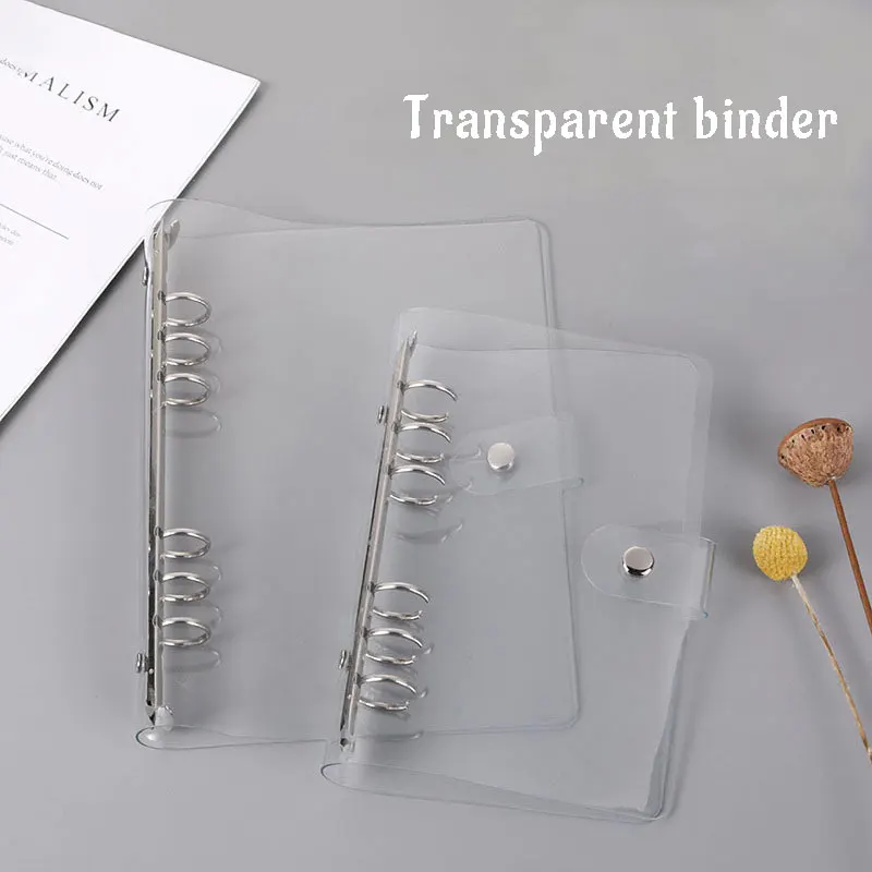 A4 A5 A6 A7 Clear Loose-leaf PVC Binder Transparent Cover Planner 6 ...