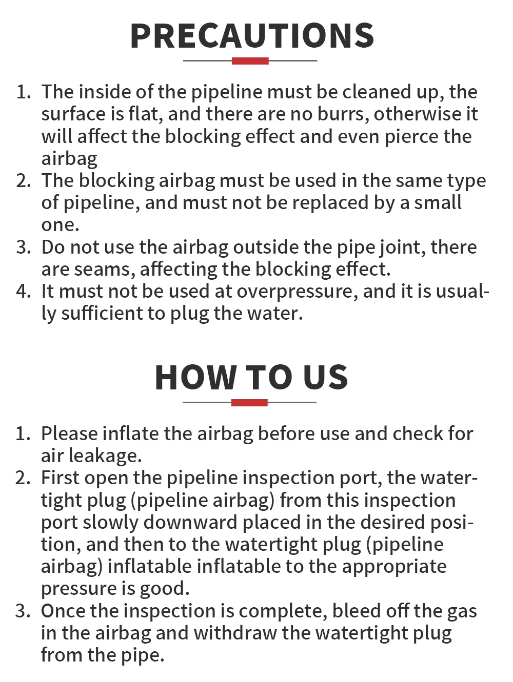 Rubber Pipe Test Plug - Durable & Reliable Inflatable Solution