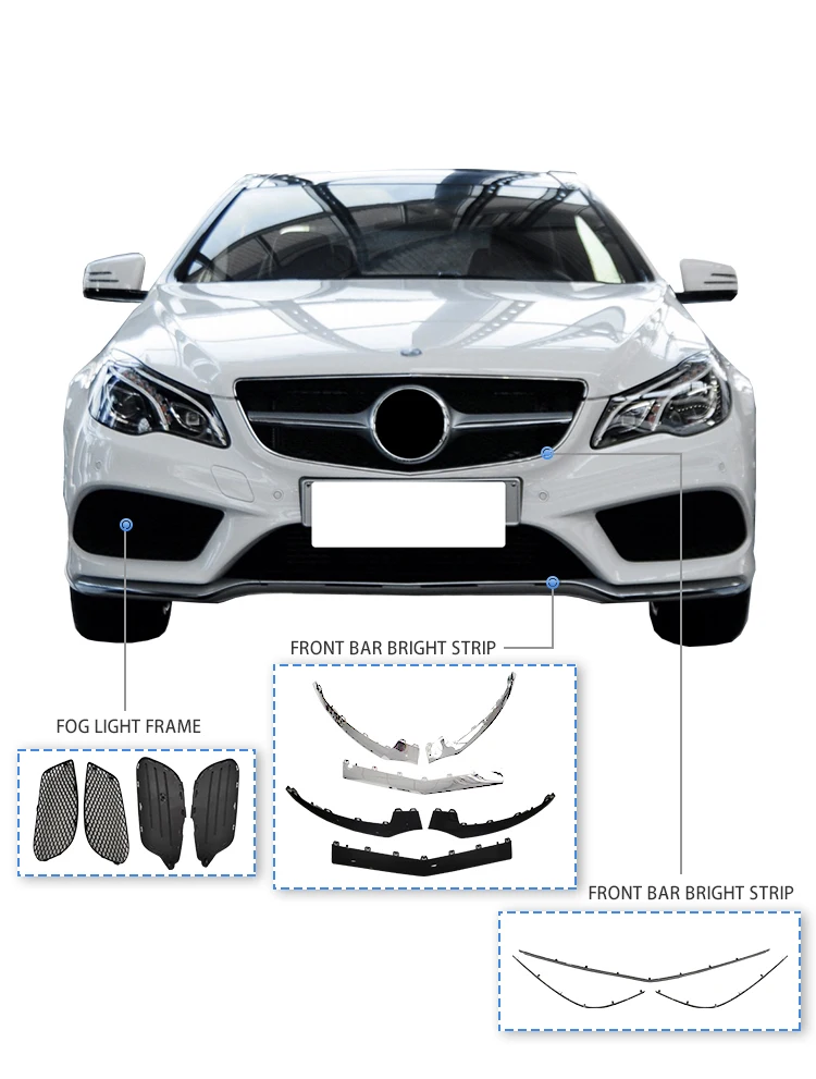 梅赛德斯奔驰w207 2078850774 2078850874 2078850974前保险杠唇分离器车身套件，外观为亮黑色 - Buy ...