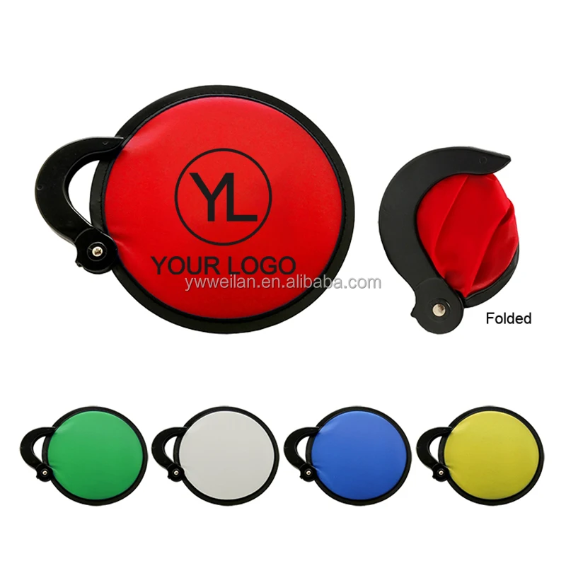 Personalized Round Nylon Folding Hand Fan - Portable & Custom OEM