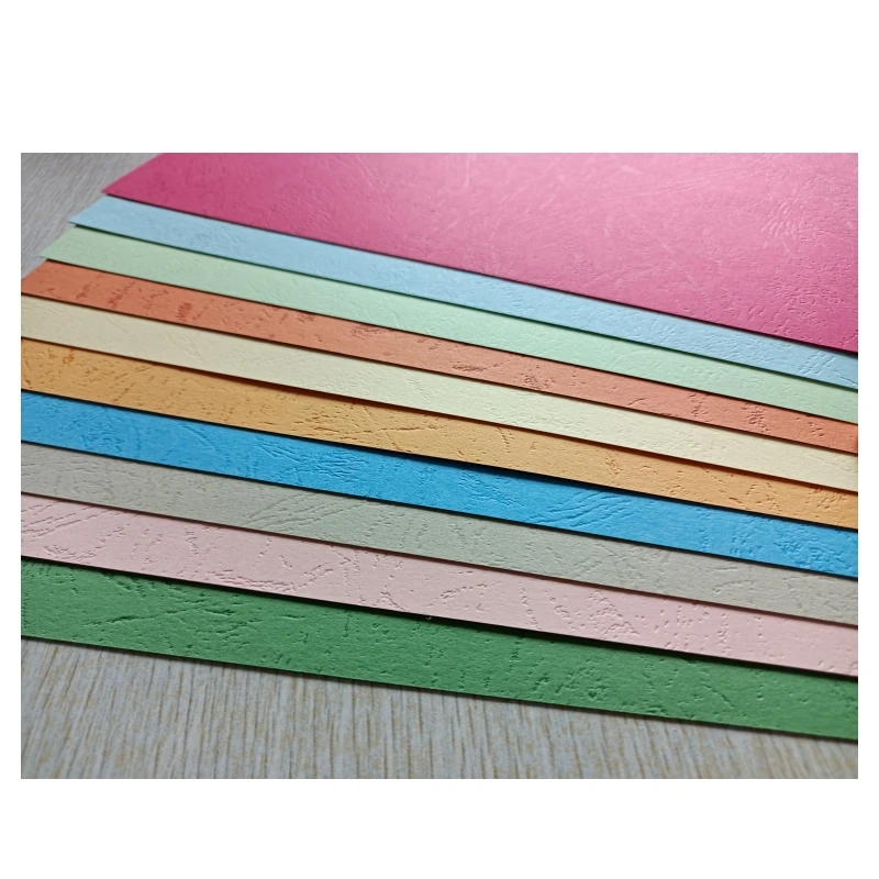 100% Wood Pulp 230gsm A4 Size Leather Grain Paper Color Embossed Paper ...