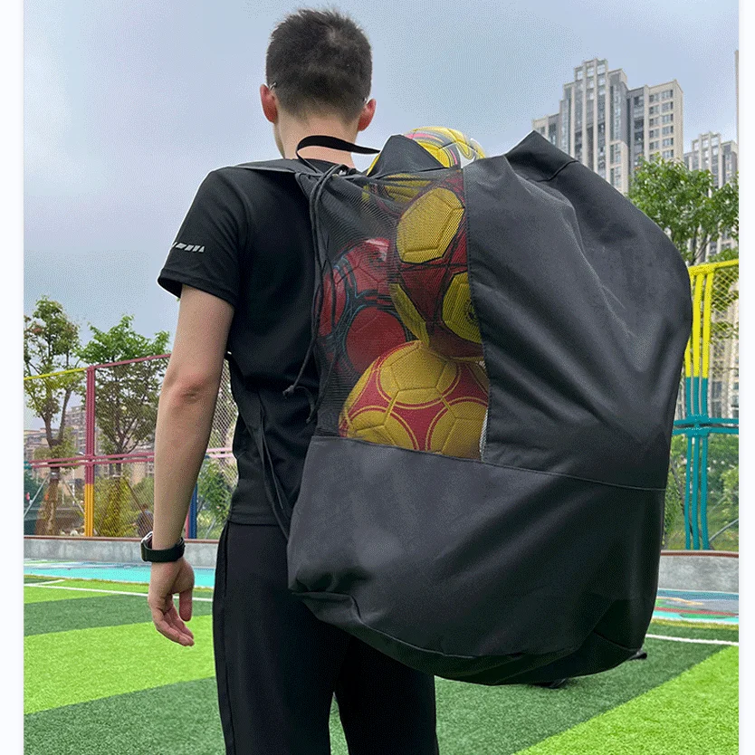 Custom Soccer Ball Bag Net Bag Large Capacity Net Basketball Football ...