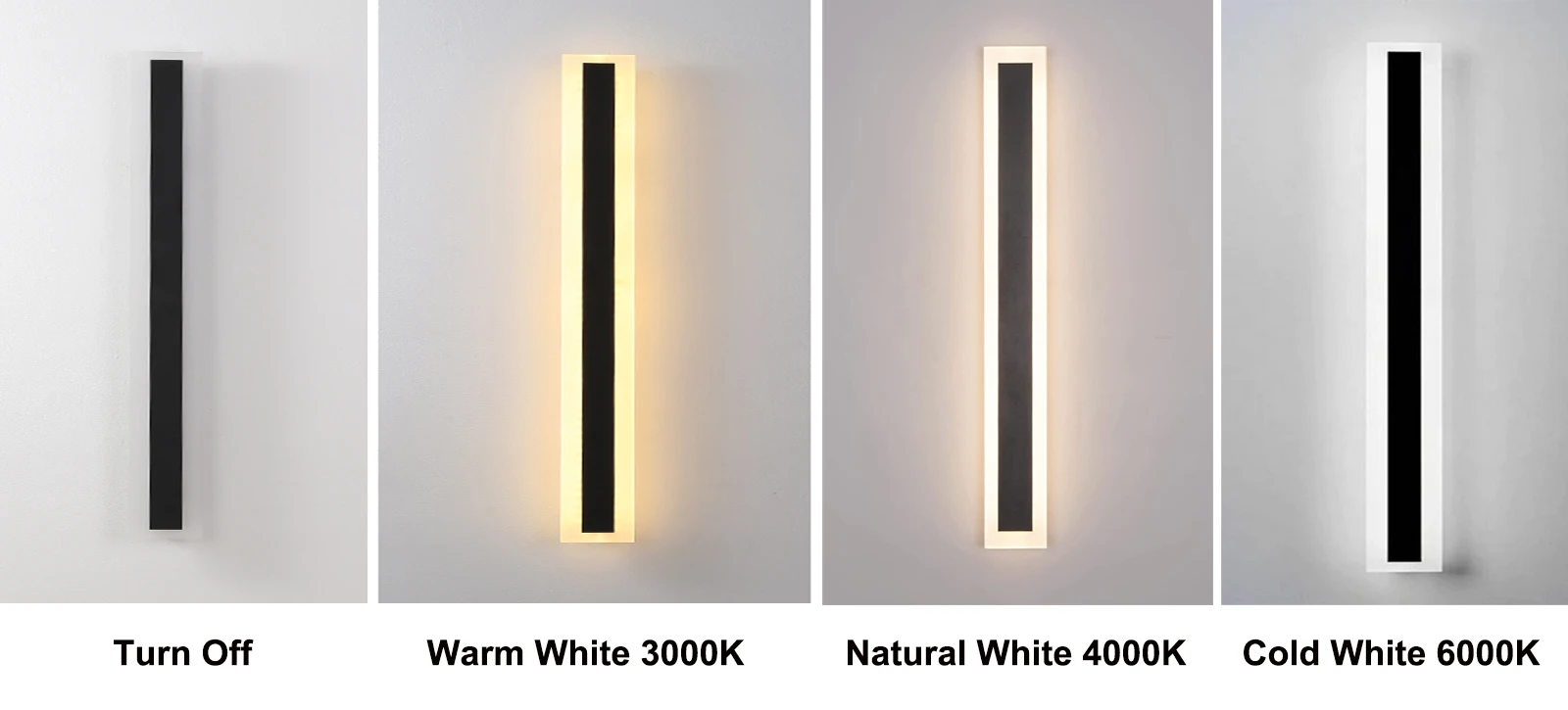 110v 220v Acrylic Modern Exterior Linear Strip Wall Lamp 3000k Warm ...