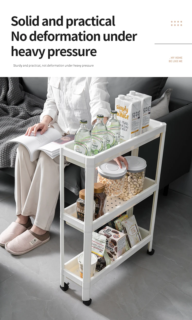 Modern Luxury Kitchen Organizer Bathroom Commodity Shelf Trolley Cart ...