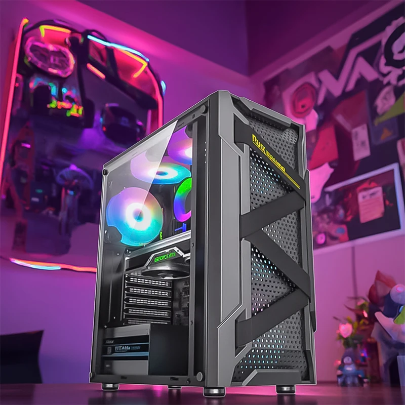 Customized Black Aluminium Pc Case White Steel Chassis ITX & M-ATX ...