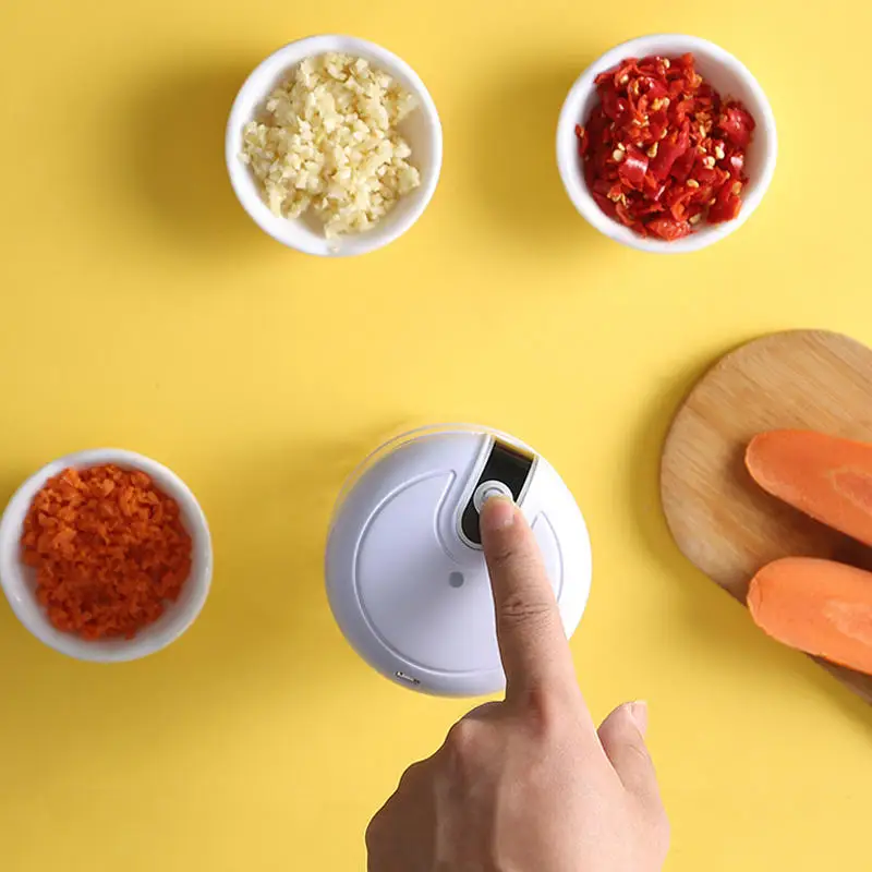 Kitchen Mul-tifunctional Mini Smart Usb Rechargeable Vegetable Food ...