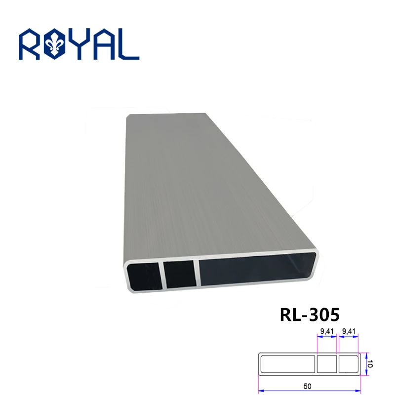 Customized Slat Fence Profile Aluminum Extrusion Rectangle Flat bar ...