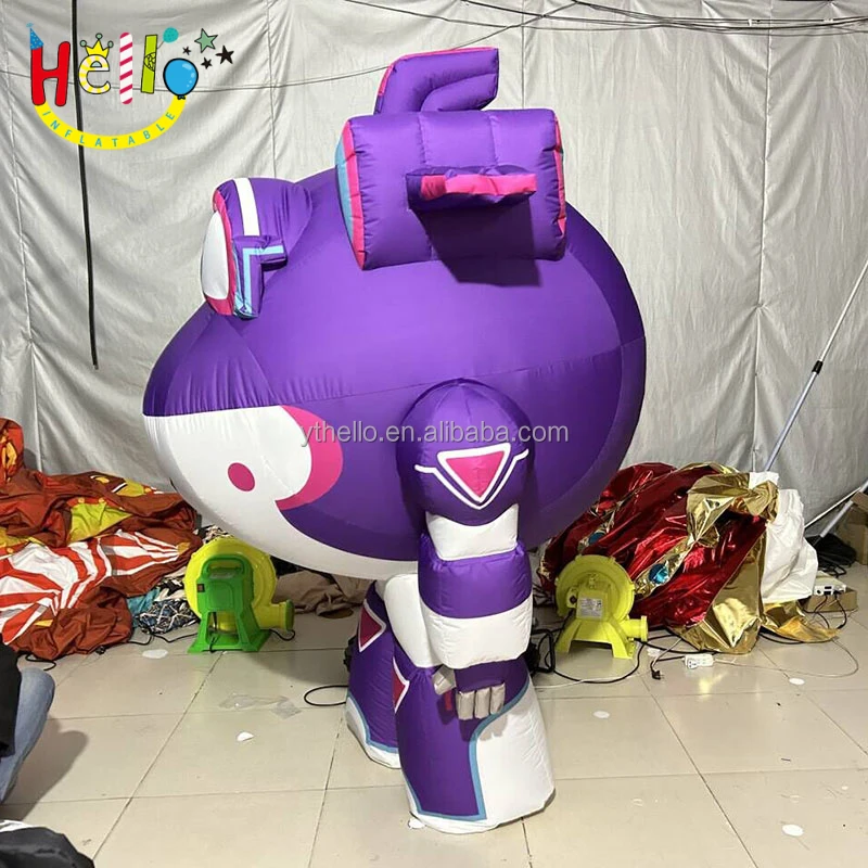Custom Cartoon Flying Machine Costume Purple Inflatable Aircraft ...