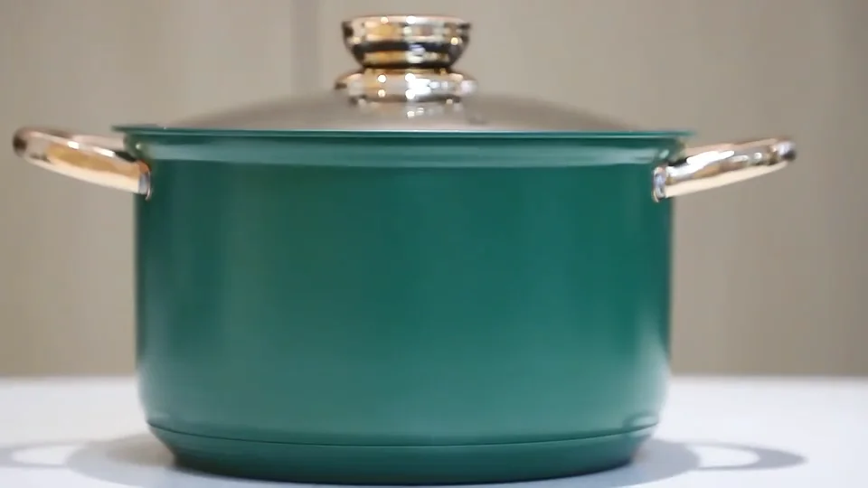 12pcs Modern Kitchen Panci Blue Or Green Dessini Cookware Set In Stock ...