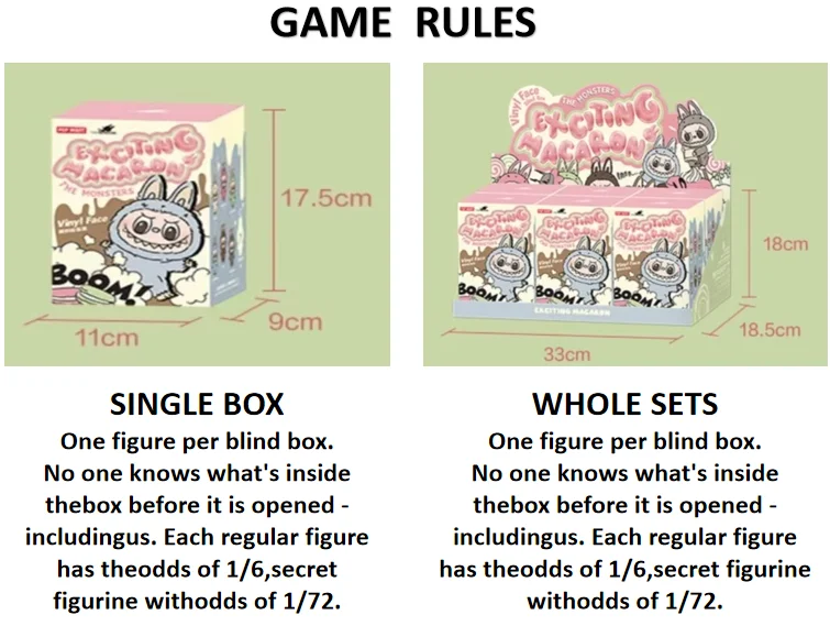 Labubu First Generation V1 Macaron 100% Authentic Blind Box Monster ...