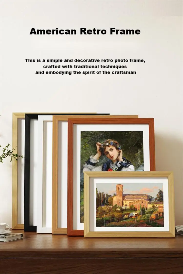 Wooden Photo Frame Hanging On Wall,A3a4 Paper Frame,4k 8k Open Watercolor Sketch Oil Painting ...