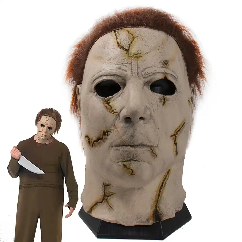 Halloween Michael Myers Killer Mask Cosplay Horror Bloody Latex Masks ...