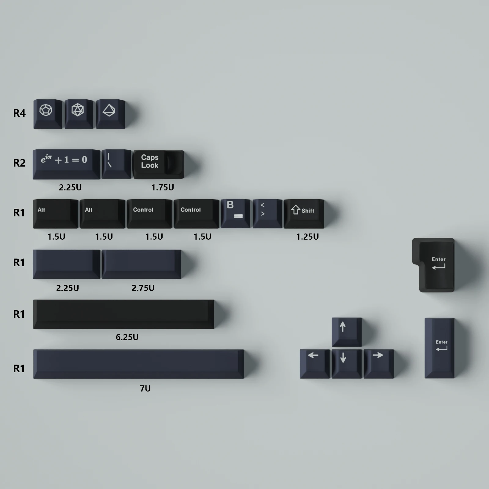 GMK Euler Keycaps - Dye Sublimation for Mechanical Keyboards