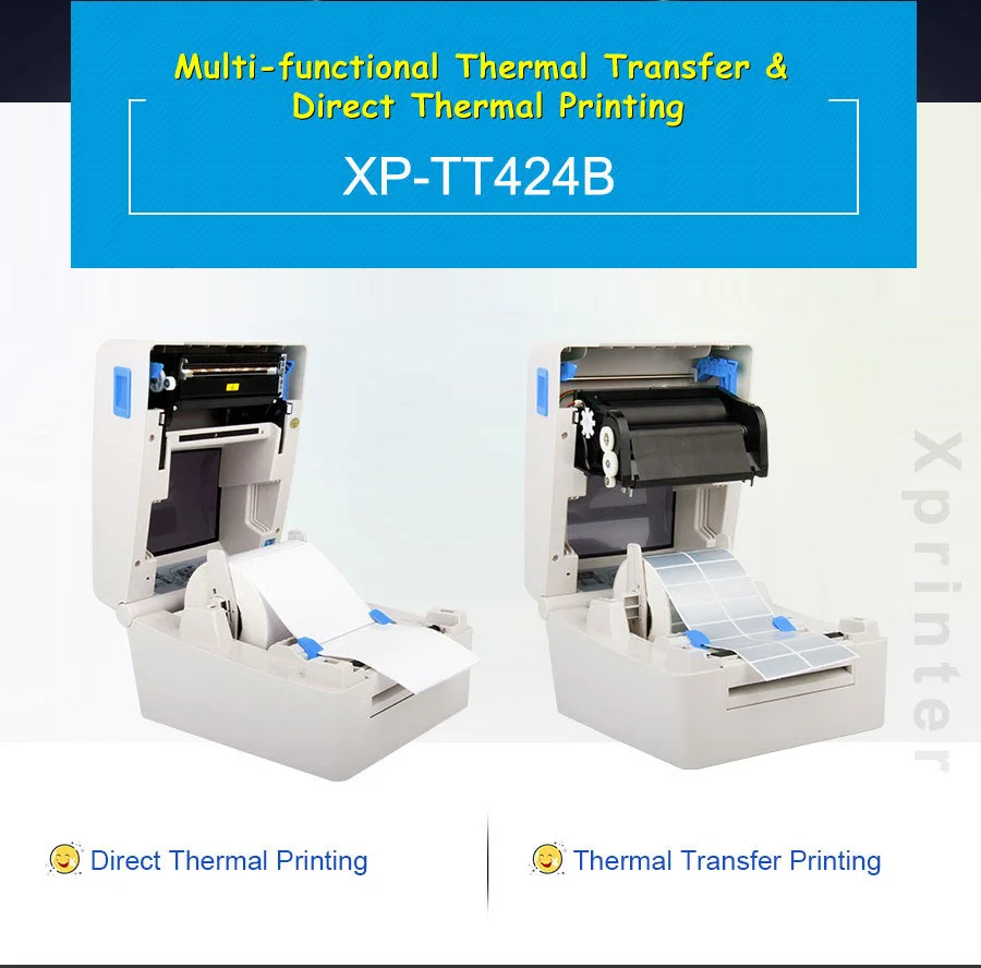 Xprinter Label Thermal Transfer XP-TT424B - 4" Shipping Labels