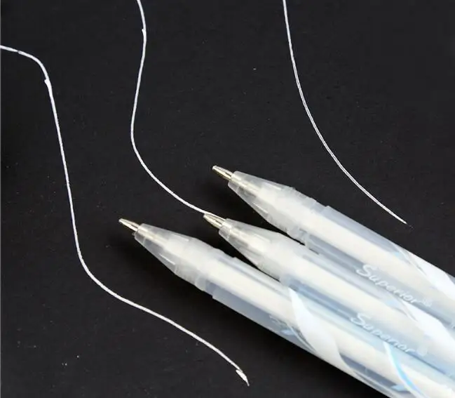 Bview Art White Line Drawing Pen White Highlighter Gel Pen Students ...